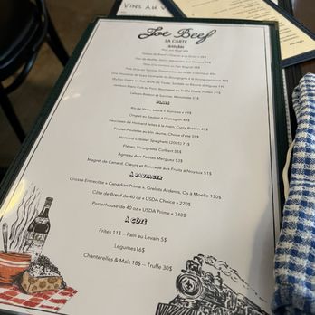 Joe beef menu store