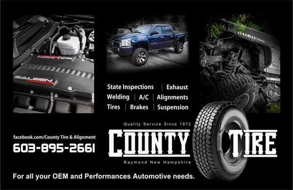COUNTY TIRE - Updated January 2026 - 25 Old Manchester Rd, Raymond, New ...