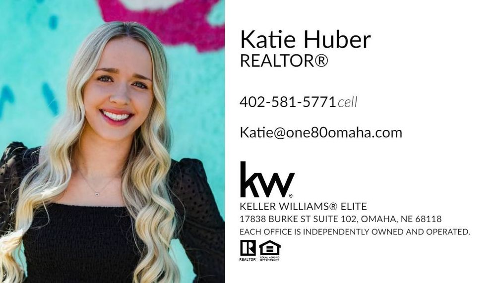 Real Estate Agents - KATIE HUBER - KW ELITE - 17383 Burke St, Omaha ...