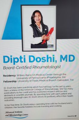 ADVANCED ARTHRITIS AND RHEUMATOLOGY CENTER: DIPTI DOSHI, MD - Updated ...