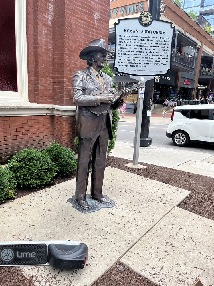 BILL MONROE STATUE - 116 Rep John Lewis Way N, Nashville, Tennessee ...