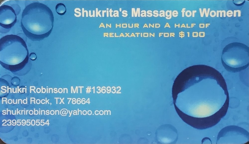 SHUKRITA’S MASSAGE FOR WOMEN - Updated February 2026 - Request an ...