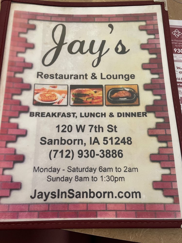 JAY’S RESTAURANT & LOUNGE - Updated December 2025 - 11 Reviews - 120 W 7th St, Sanborn, Iowa ...