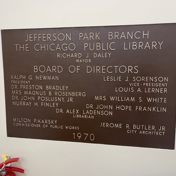 CHICAGO PUBLIC LIBRARY - JEFFERSON PARK BRANCH - Updated January 2026 ...