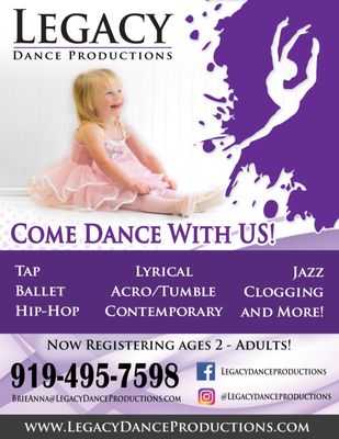 LEGACY DANCE PRODUCTIONS - Updated December 2025 - 7 Clyde Pearce Rd ...