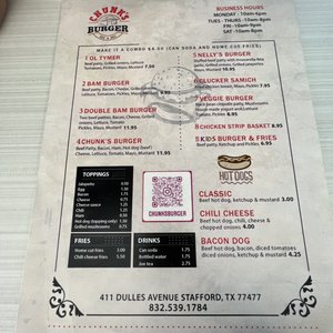 CHUNK’S BURGER - 141 Photos & 152 Reviews - 411 Dulles Ave, Stafford ...
