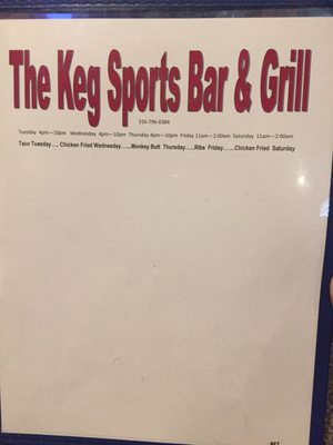 THE KEG SPORTSBAR & GRILL - Updated May 2026 - 11 Reviews - 130 E ...