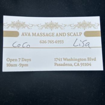 AVA MASSAGE AND SCALP - Updated October 2025 - 59 Photos & 16 Reviews ...
