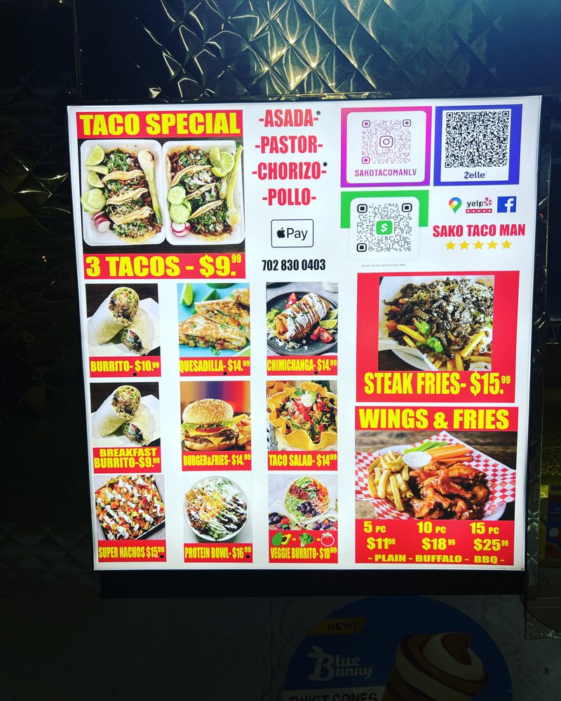 SAKO TACO MAN - Updated February 2025 - 66 Photos & 23 Reviews - 2995 S Highland Dr, Las Vegas ...