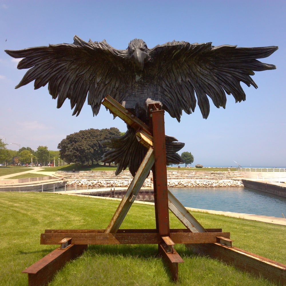 CHICAGO INDUSTRIAL STATUE - Lakefront Trl, Chicago, Illinois ...