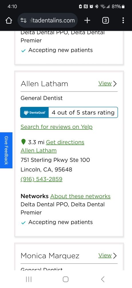ALLEN LATHAM, DDS - Updated August 2025 - 22 Reviews - 751 Sterling ...