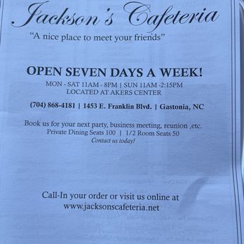 JACKSON’S CAFETERIA - Updated October 2025 - 48 Photos & 52 Reviews ...
