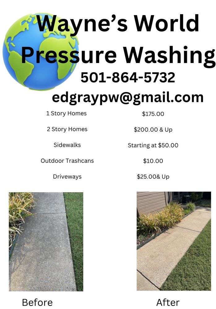 WAYNE’S WORLD PRESSURE WASHING - Request a Quote - Sherwood, Arkansas - Pressure Washers - Phone ...