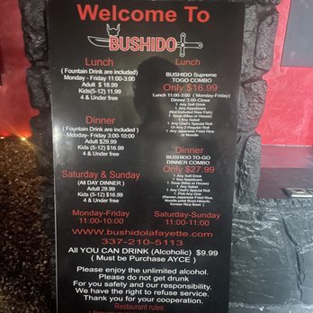 BUSHIDO - Updated November 2024 - 26 Photos & 21 Reviews - 5741 ...