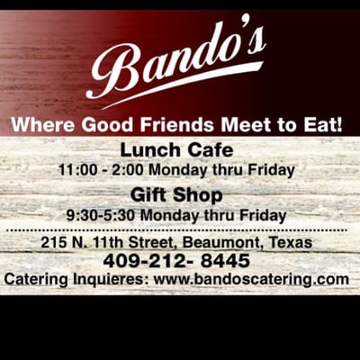 BANDO’S - Updated October 2025 - 14 Photos - 215 N 11th St, Beaumont ...