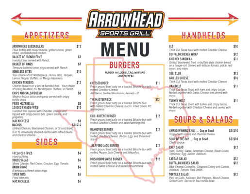 ARROWHEAD SPORTS GRILL - 2208 Dallas Pkwy, Plano, Texas - American ...