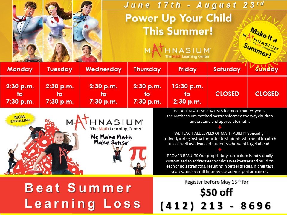 MATHNASIUM - Updated September 2024 - 300 Cedar Blvd, Pittsburgh ...