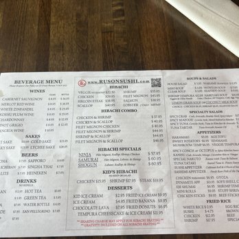 RUSON JAPANESE STEAKHOUSE AND SUSHI BAR - Updated January 2025 - 566 ...