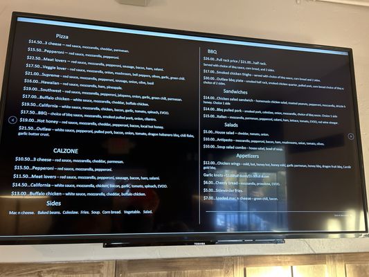 OUTLAW PIZZA AND BBQ - 10990 E Cornville Rd, Cornville, Arizona ...