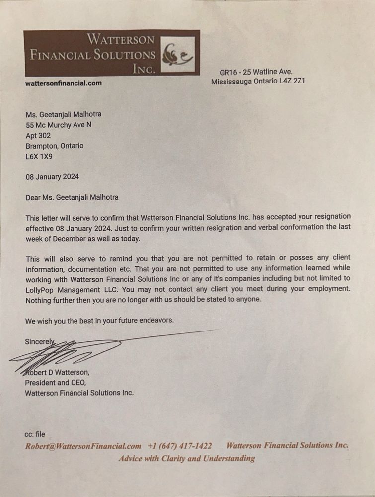 WATTERSON FINANCIAL SOLUTIONS - Updated December 2025 - Request ...