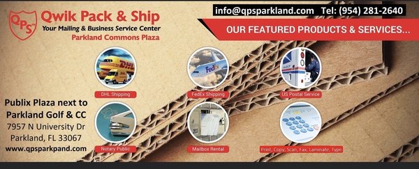 QWIK PACK & SHIP - Updated August 2025 - 7957 N University Dr, Parkland ...