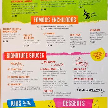 Chuy's menu prices store