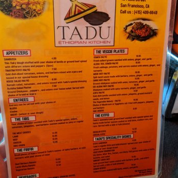 TADU ETHIOPIAN KITCHEN - TEMP. CLOSED - Updated August 2024 - 570 ...