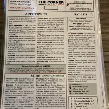 THE CORNER PIZZA BAR - Updated October 2024 - 95 Photos & 76 Reviews ...