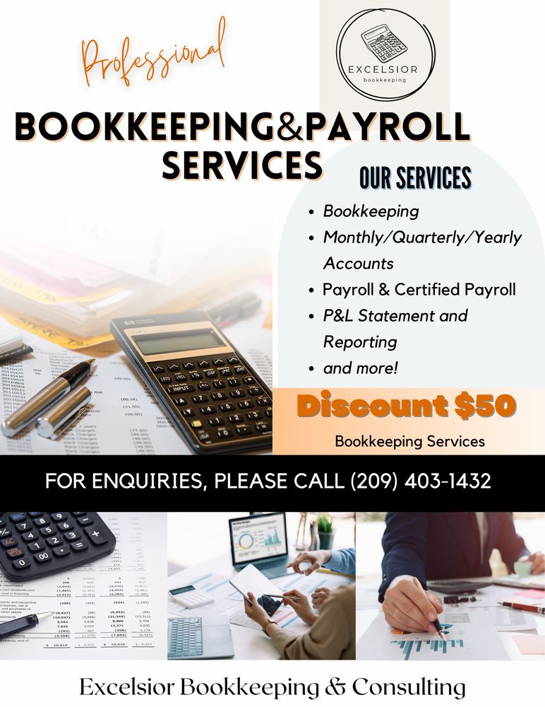 EXCELSIOR BOOKKEEPING - Updated January 2026 - Request Consultation - Stockton, California ...
