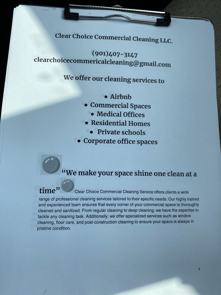 CLEAR CHOICE COMMERCIAL CLEANING - Updated December 2024 - Nashville ...