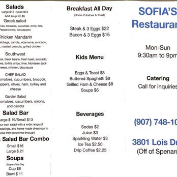 SOFIA’S RESTAURANT - Updated October 2025 - 3801 Lois Dr, Anchorage, Alaska - Sandwiches ...