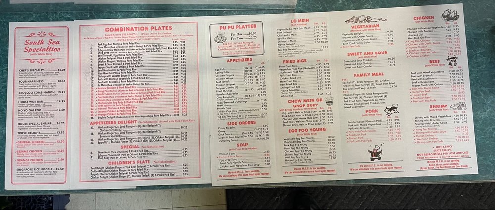 SOUTH SEA CHINESE RESTAURANT - Updated January 2026 - 17 Reviews - 260 ...