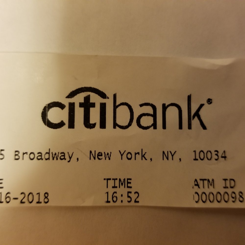 Citibank Cashiers Check