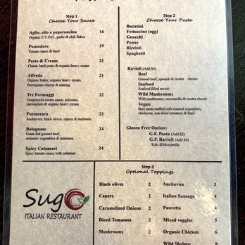 SUGO ITALIAN PASTA BAR - Updated October 2024 - 231 Photos & 267 ...