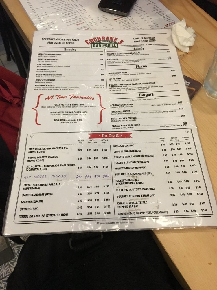 COCHRANE’S BAR AND GRILL - Updated October 2024 - 必列者士街15號, Hong Kong ...