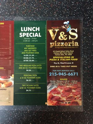 V & S PIZZERIA - 21 Photos & 68 Reviews - 415 S Oxford Valley Rd ...