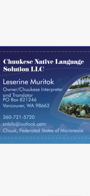 CHUUKESE NATIVE LANGUAGE SOLUTION - Updated October 2025 - Request ...