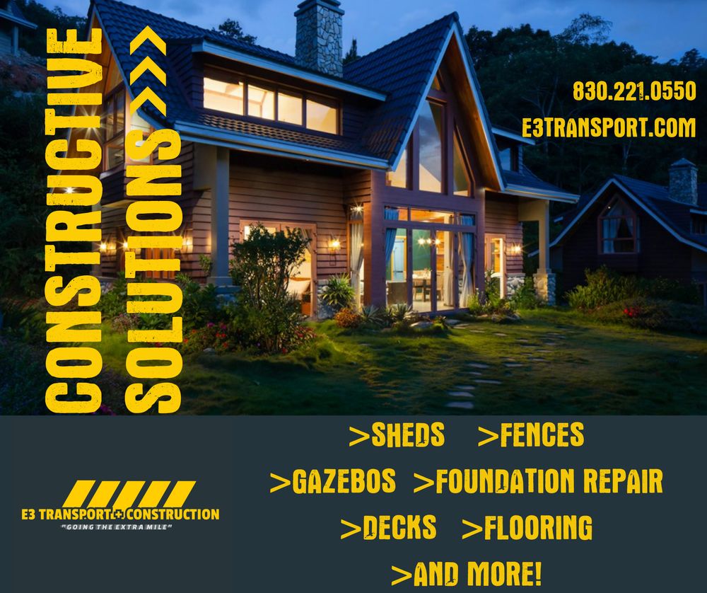 E3 TRANSPORT + CONSTRUCTION - Updated December 2025 - Canyon Lake ...