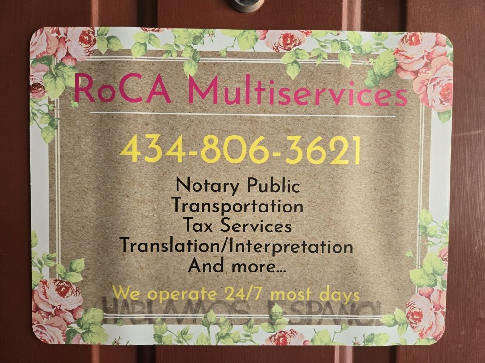 ROCA MULTISERVICES - Updated June 2024 - Charlotte Court House, Virginia - Notaries - Phone ...