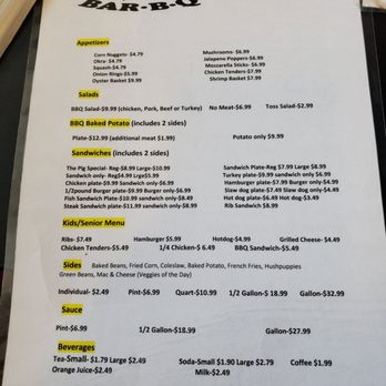 The pig menu store