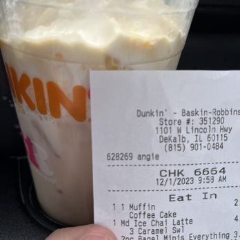 DUNKIN’ - 460 E Lincoln Hwy, Dekalb, Illinois - Coffee & Tea - Phone ...