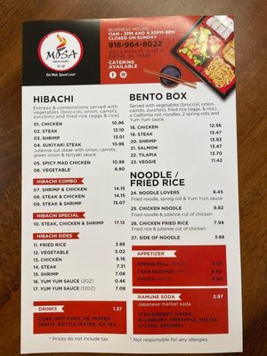MOSA HIBACHI & SUSHI - Updated October 2025 - 16 Photos & 16 Reviews - 1620 S Main St, Grove ...