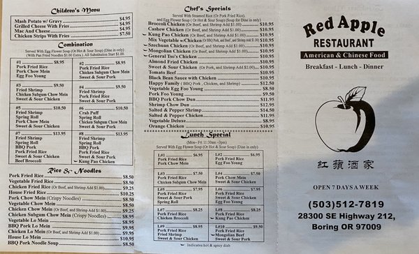 RED APPLE RESTAURANT - 61 Photos & 44 Reviews - 28300 SE Hwy 212 ...
