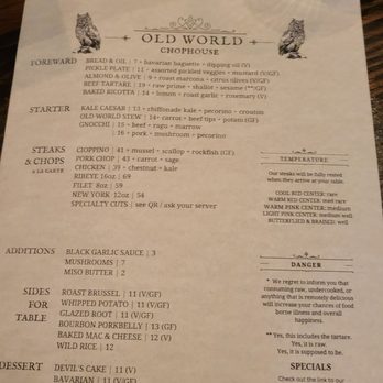 OLD WORLD CHOPHOUSE - Updated July 2024 - 78 Photos & 80 Reviews - 900 ...