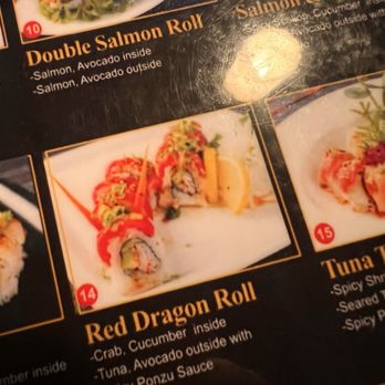 Red salmon menu store
