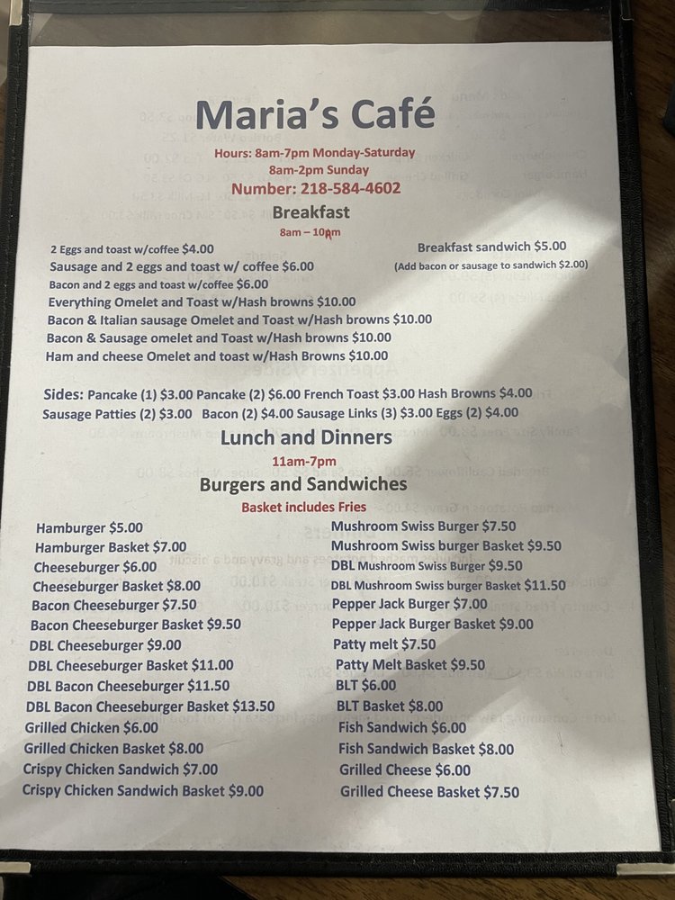 MARIA’S CAFE - 13 Photos - 112 Main Ave W, Twin Valley, MN - Yelp