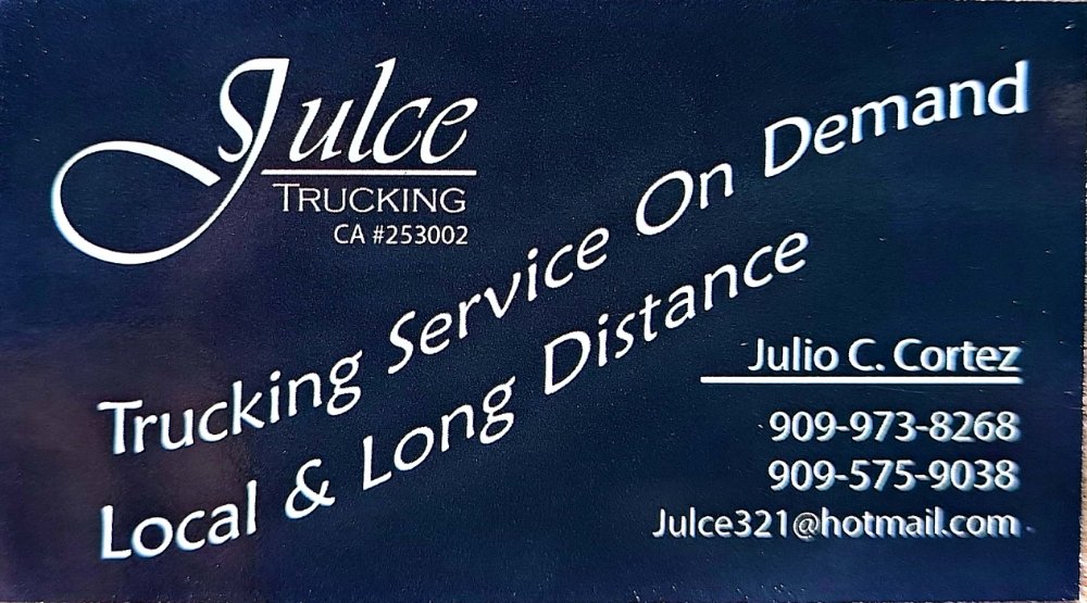 JULCE TRUCKING - Updated August 2025 - Request a Quote - San Bernardino ...