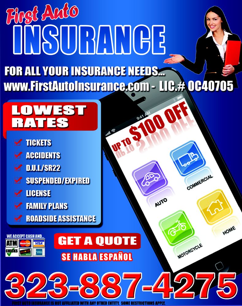 FIRST AUTO INSURANCE SERVICES - 1439 W Beverly Blvd, Montebello ...