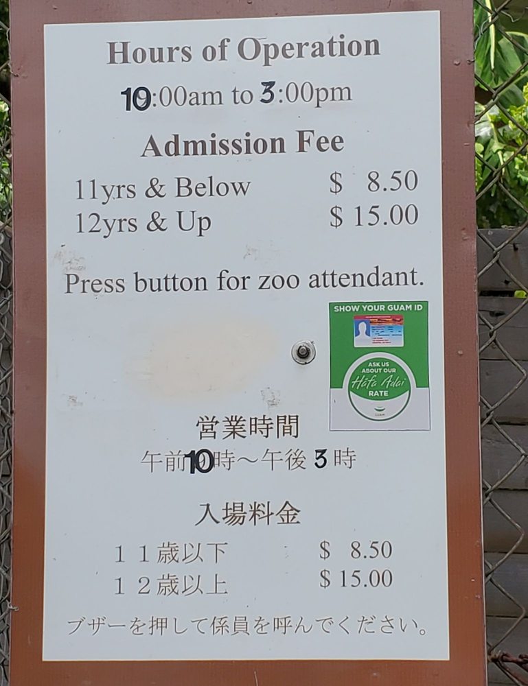 GUAM ZOO - Updated September 2024 - Pale San Vitores Road, Tumon, Guam ...