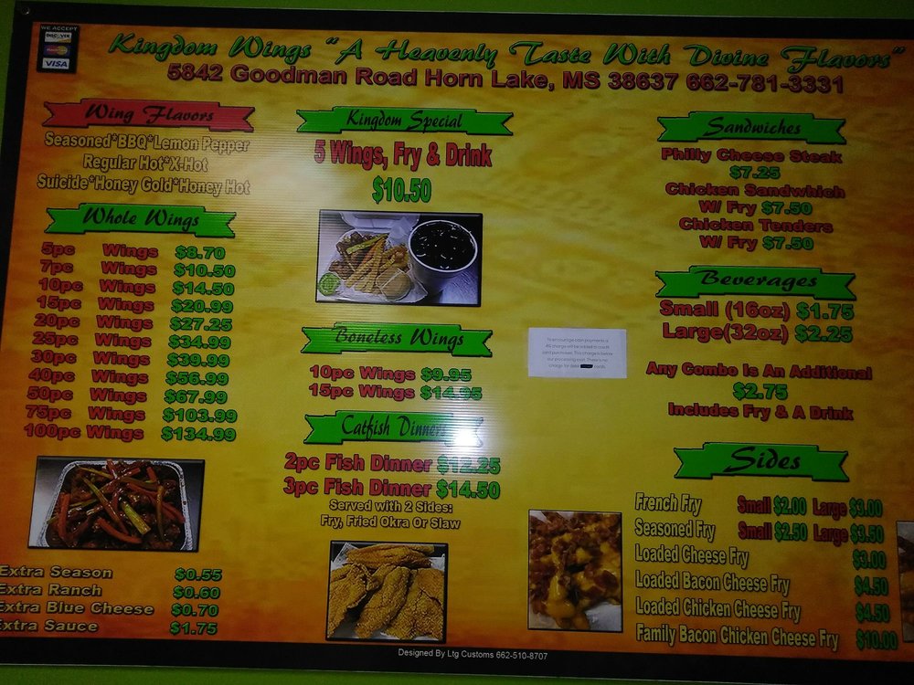 KINGDOM WINGS - Updated May 2025 - 5842 Goodman Rd West, Horn Lake ...